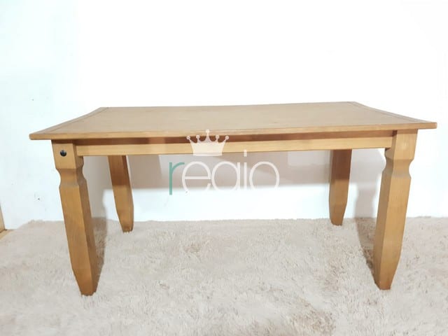 Mesa rectangular de madera natural | Regio Deco